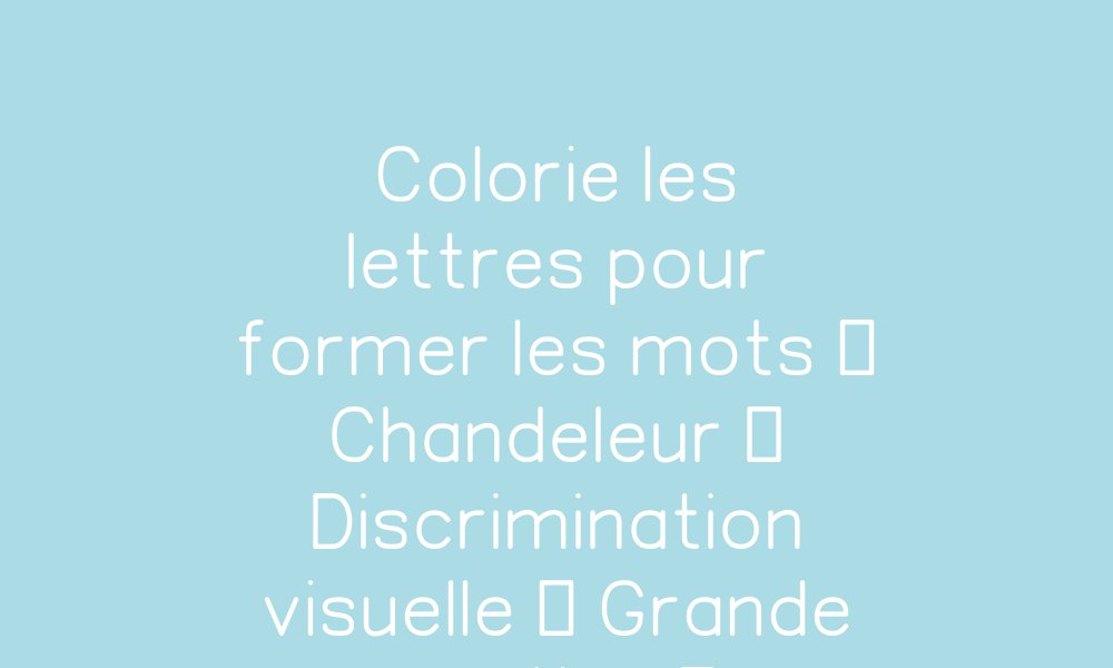 Colorie les lettres pour former les mots – Chandeleur – Discrimination ... Colorie les lettres pour former les mots – Chandeleur – Discrimination ...